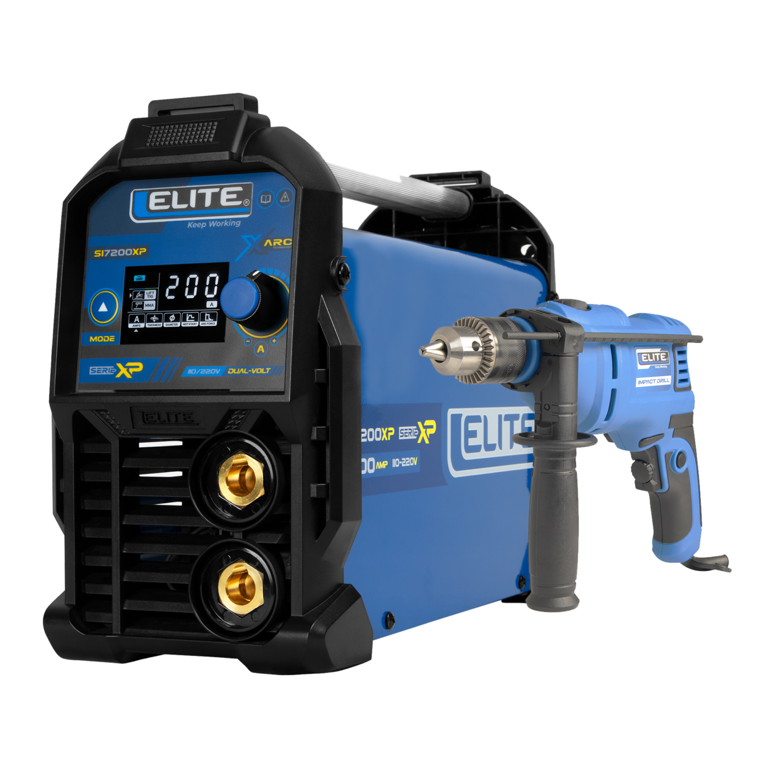 COMBO Soldadora Inversor ELITE ARC 200 XP +Taladro Percutor - Sud Oil ...