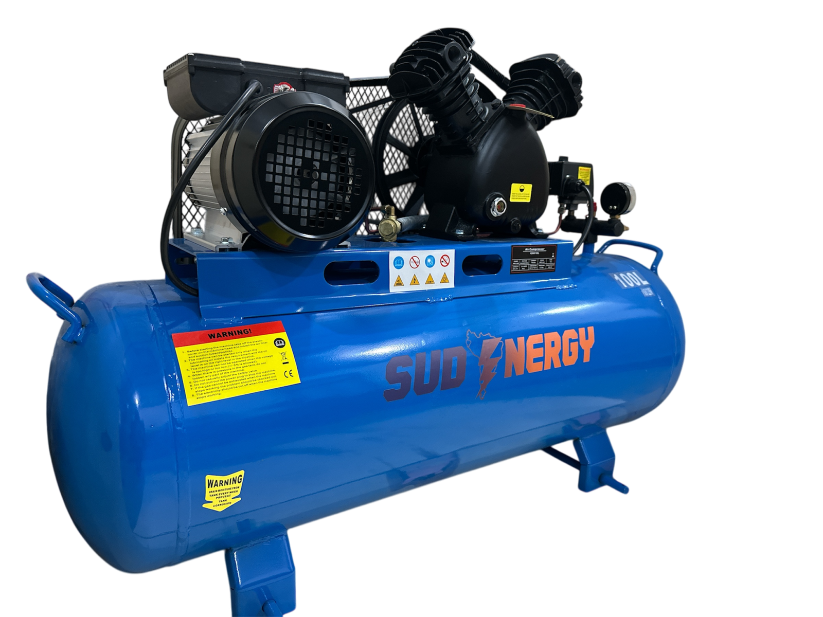 Compresor de aire 3 HP 100 litros V2065-100L Sud Energy - Sud Oil ...