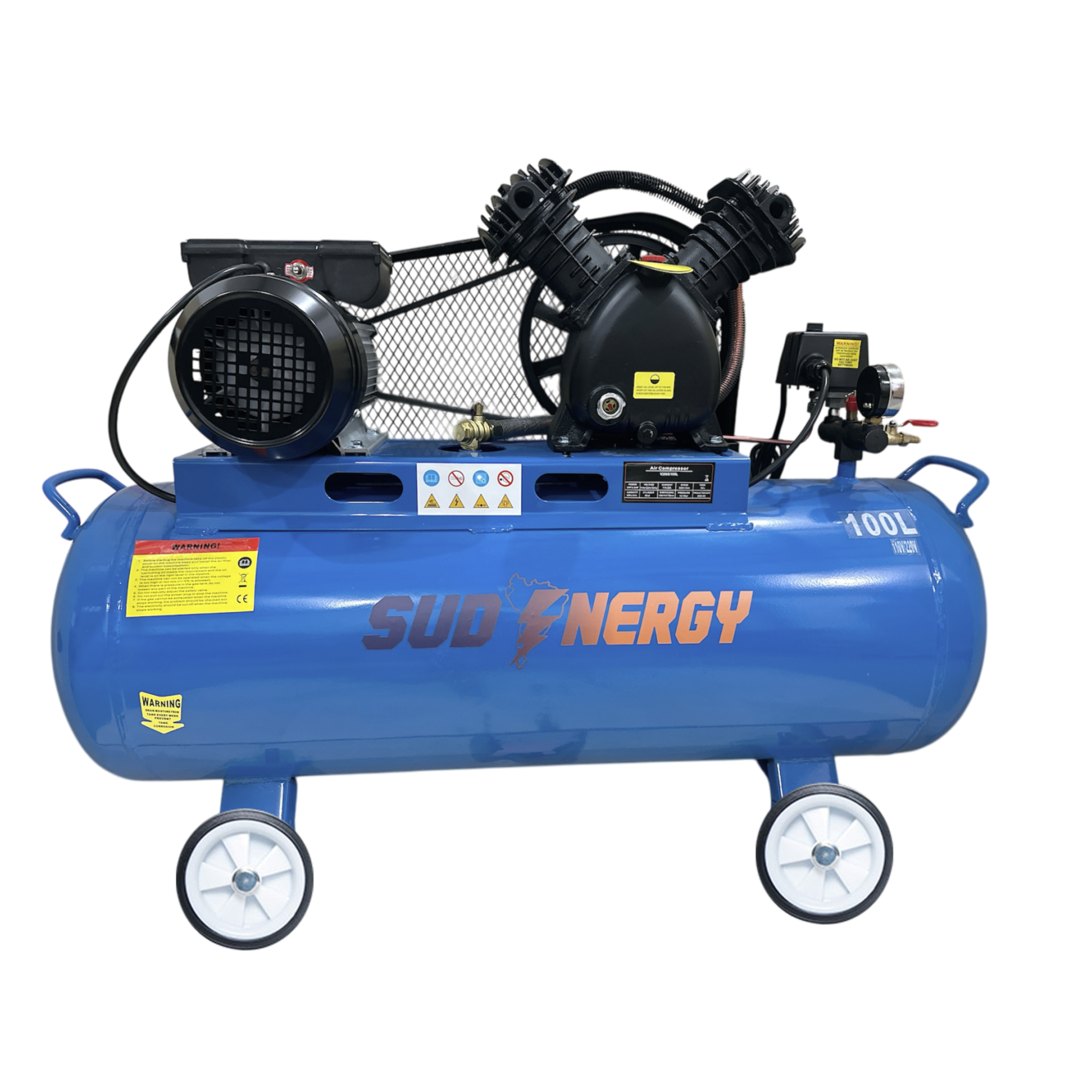 Compresor de aire 3 HP 100 litros V2065-100L Sud Energy - Sud Oil ...